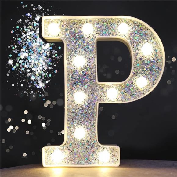 Other | Pooqla Led Marquee Letter Lights Light Up Silver Letters ...